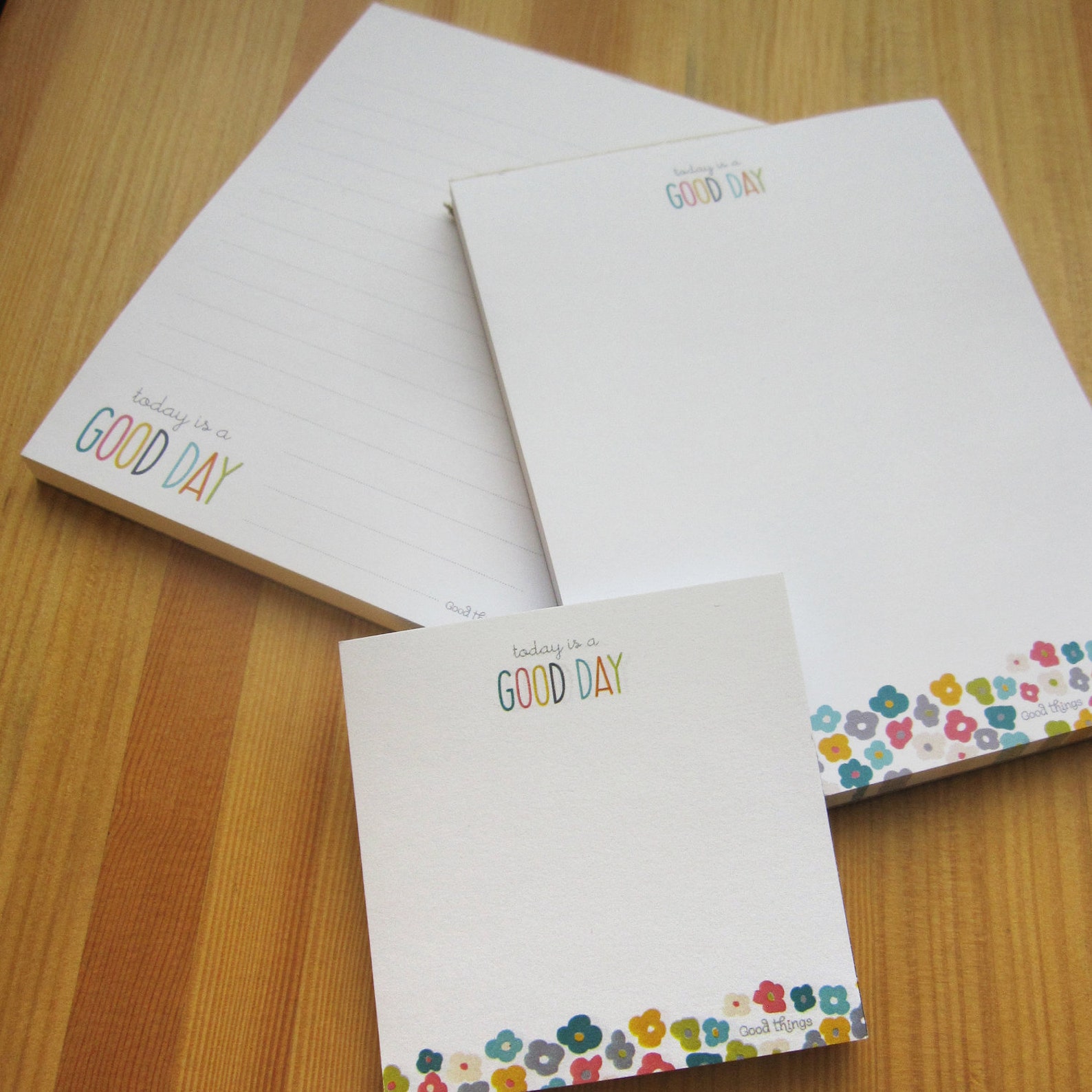 Note Set Good Day Note Pads & Sticky Note - Etsy