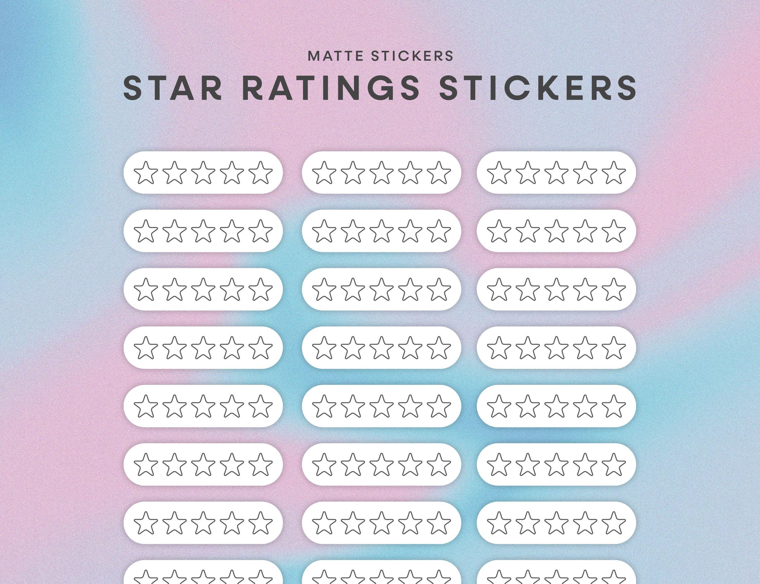 Star Ratings Stickers | 5-star Review Trackers for Journals, Books, and ...