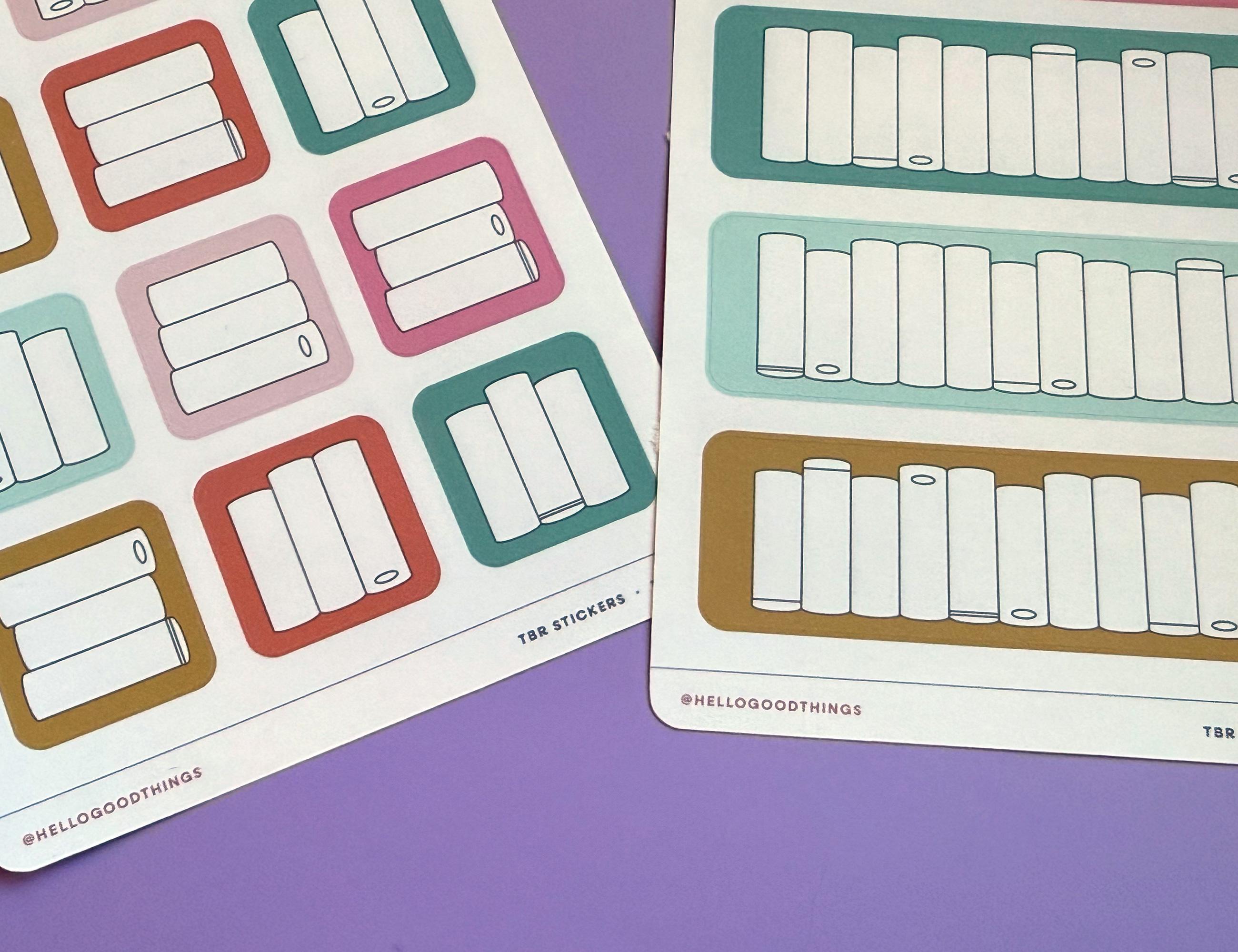 Book Tracker Stickers | Reading Log, TBR Books, Bookshelf Stickers for ...