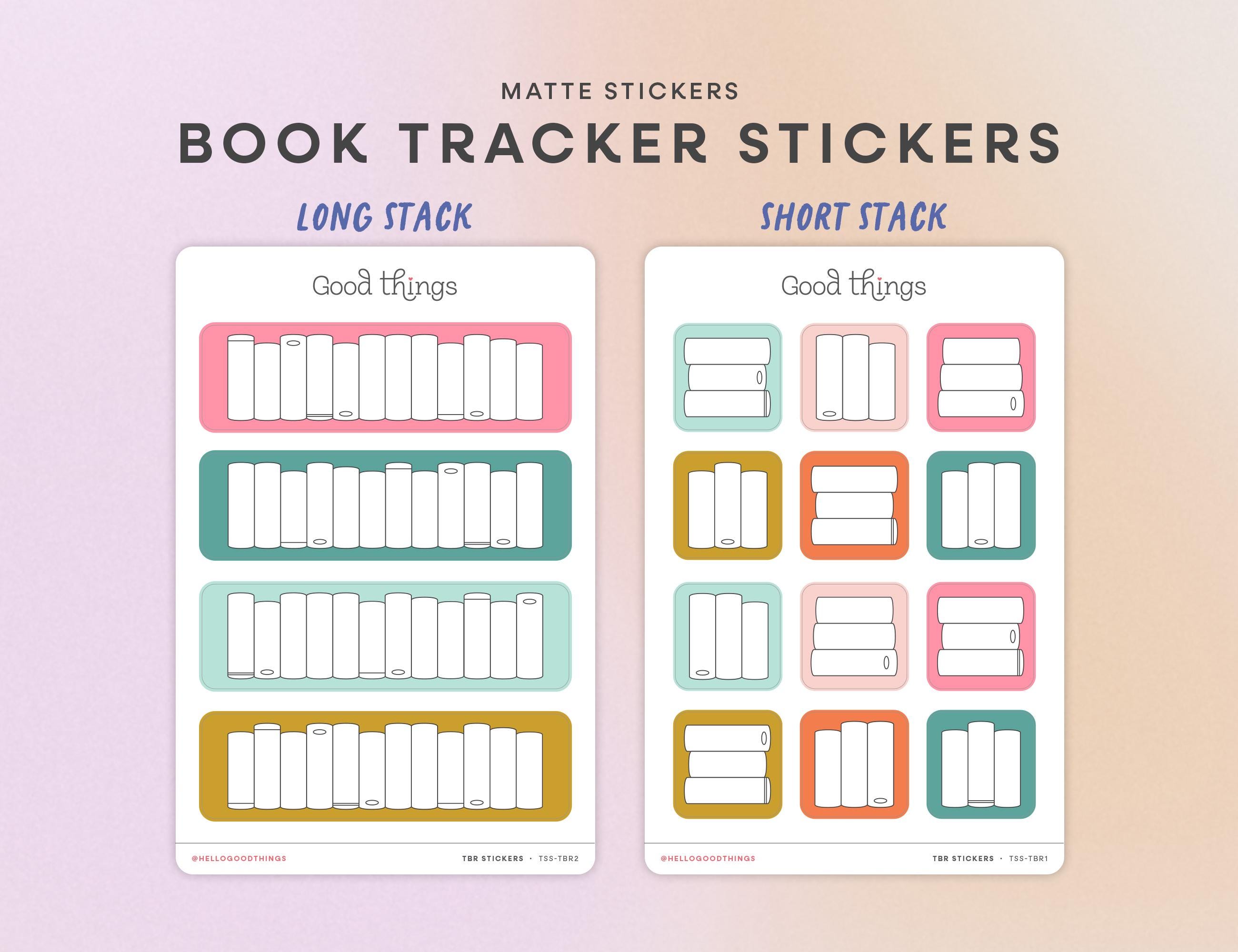 Book Tracker Stickers | Reading Log, TBR Books, Bookshelf Stickers for ...