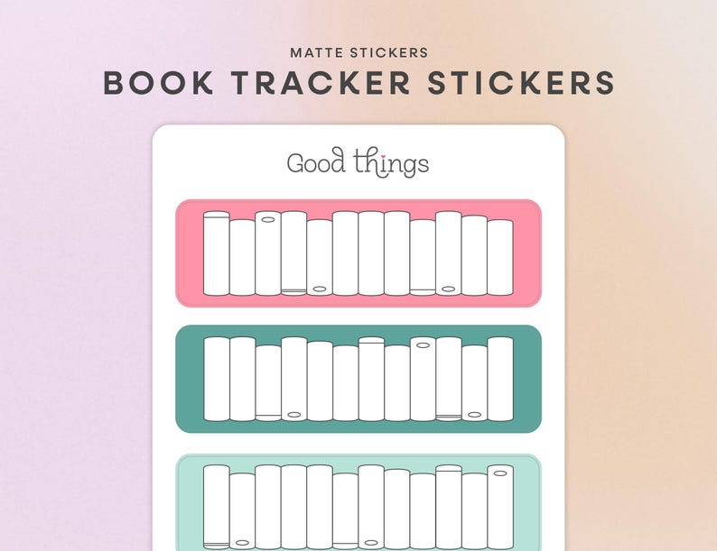 Book Tracker Stickers | Reading Log, TBR Books, Bookshelf Stickers for ...