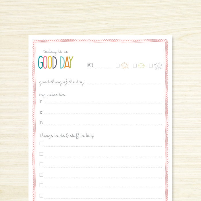 Daily Note Pad Today is a Good Day - Etsy