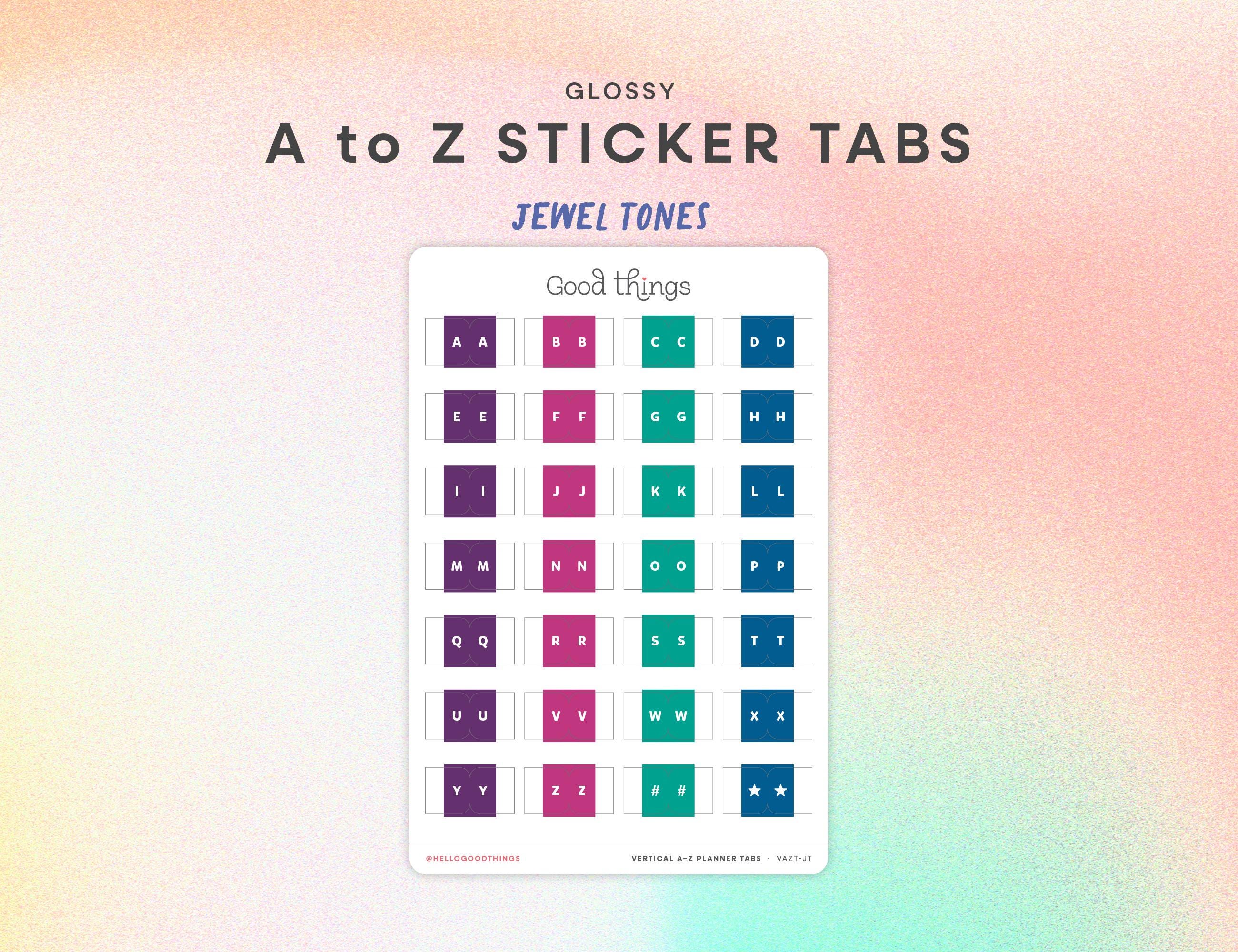 A to Z Tab Stickers | Stacking Alphabet Page Dividers for Planners ...