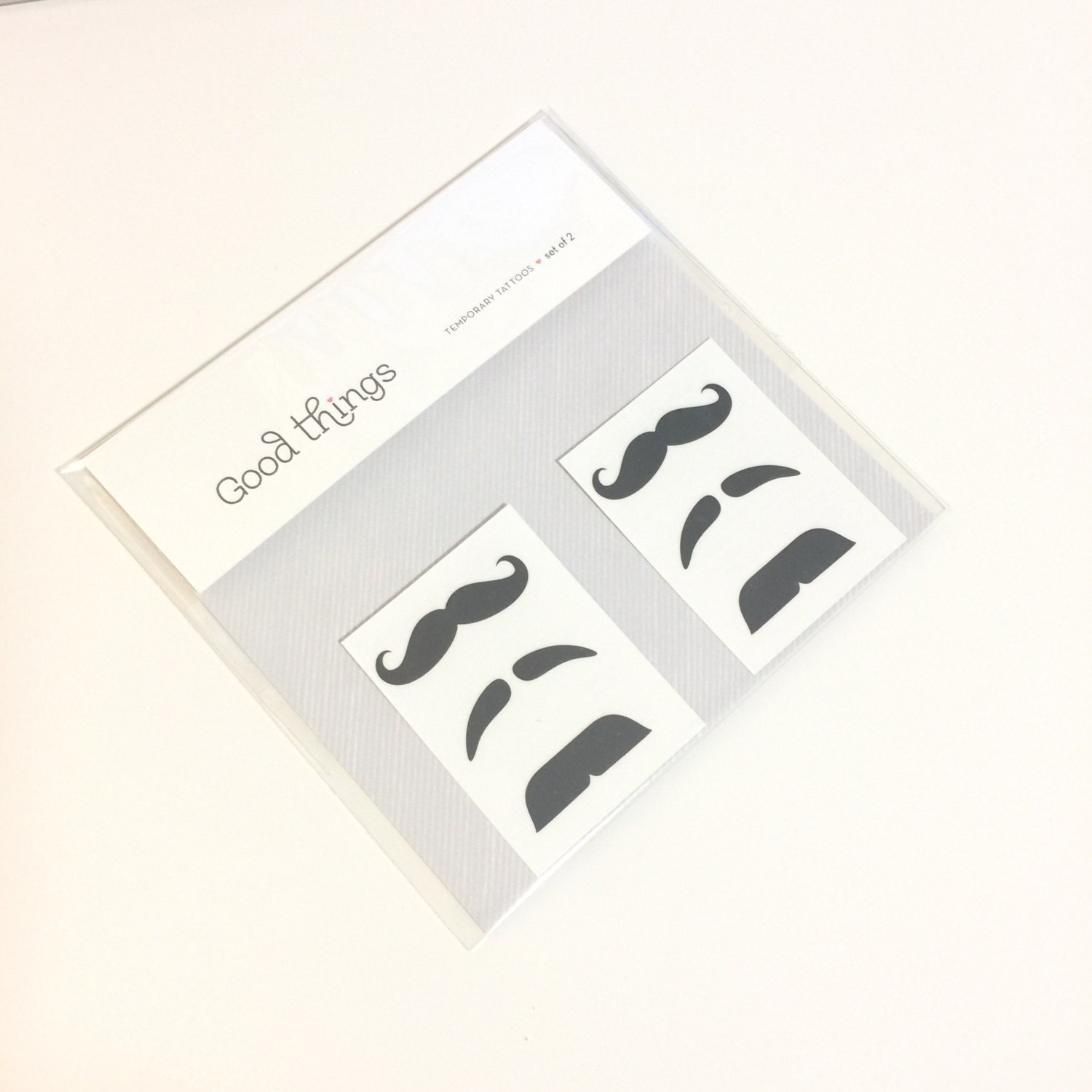 Assorted Finger Mustache Temporary Tattoos – 6-pack of Funny Fake ...