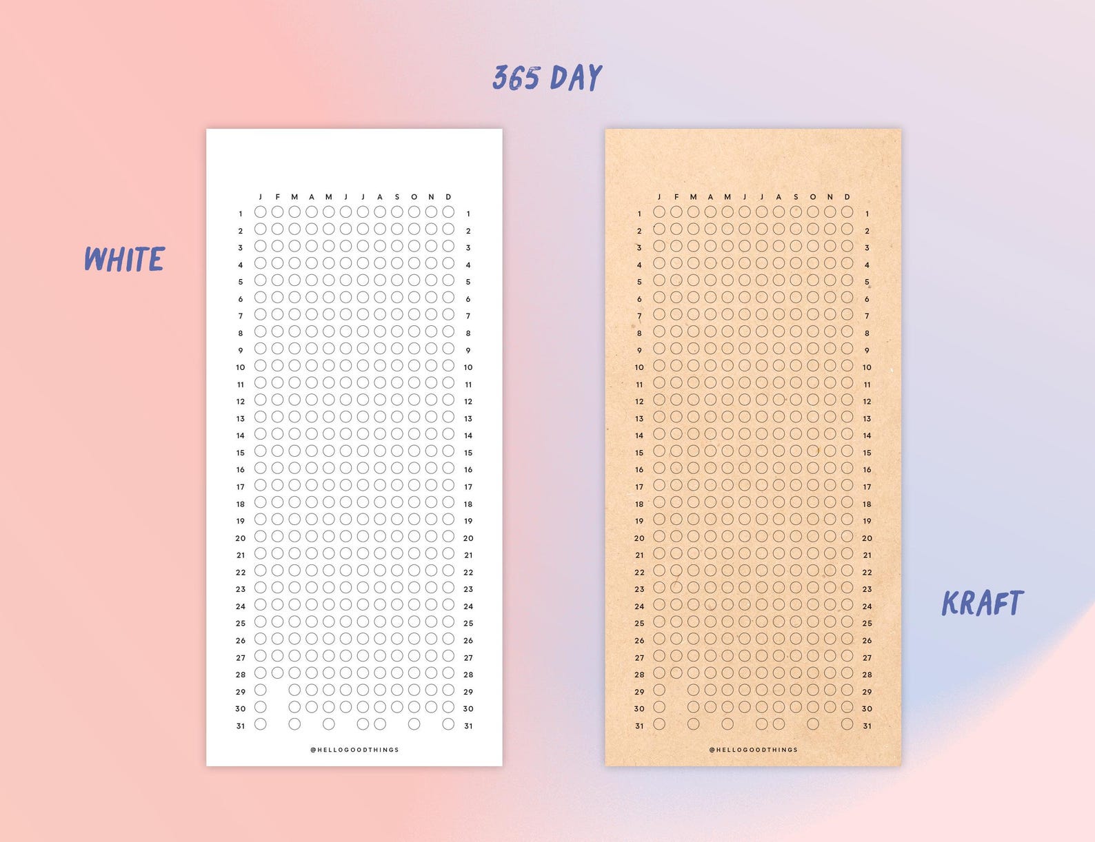 Year Tracker Sticker | Vertical Year Tracker | Slim Year at a Glance ...