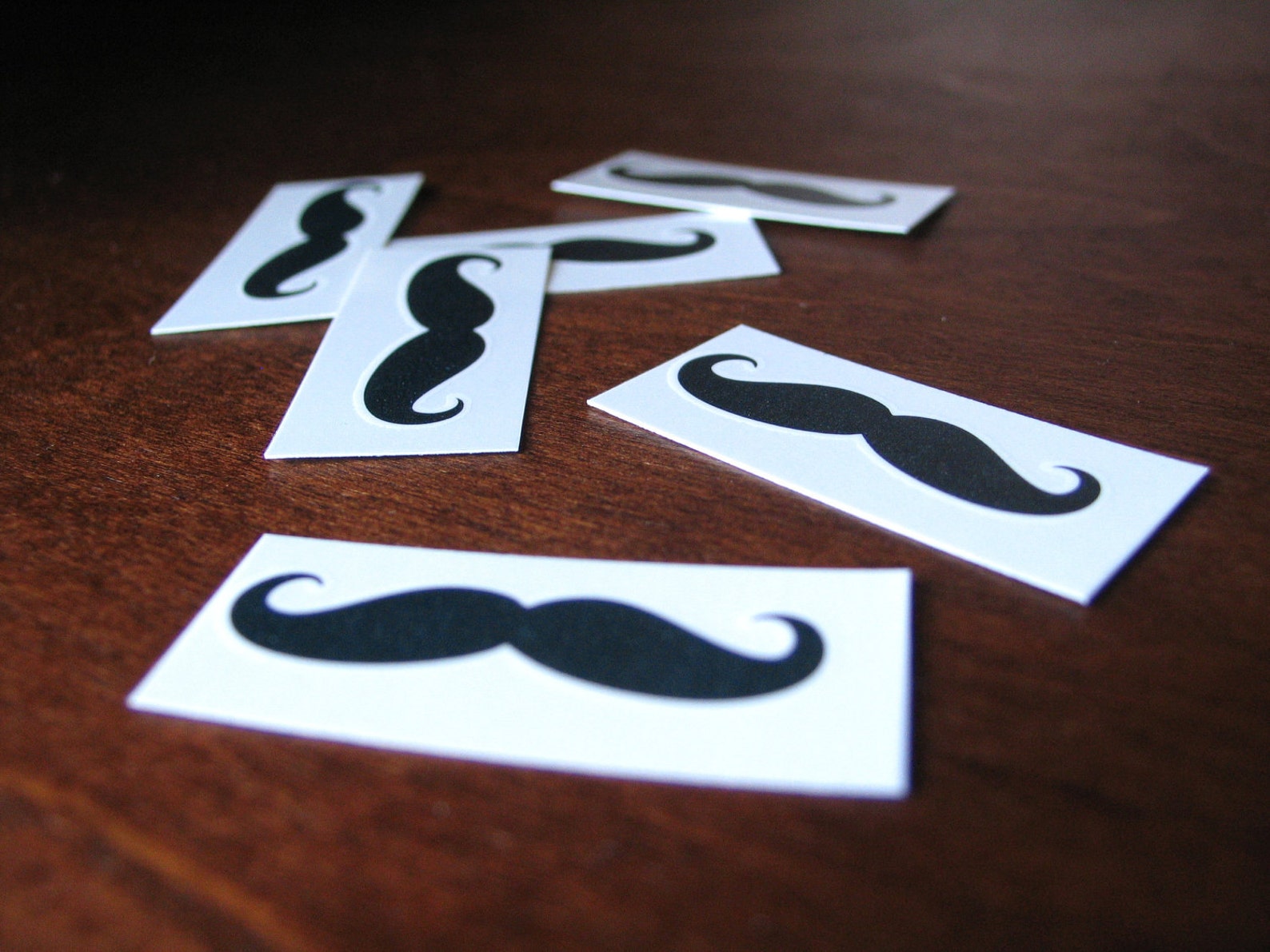 Temporary Tattoo - Finger Mustache / Fingerstache (6-pack) - Etsy