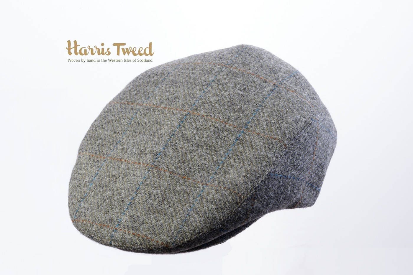 Harris Tweed WOOL CAP Plain Flat Cap for Men Traditional Hat Gift for ...