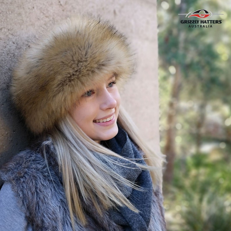 Fake Fox Fur Hat Warm & Stylish Snow Hat Russian Style - Etsy