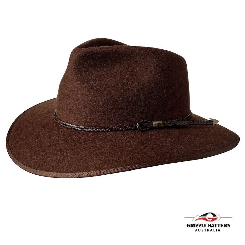 THE WELLINGTON Wide Brim Fedora Hat Made From Australian Merino Wool in ...