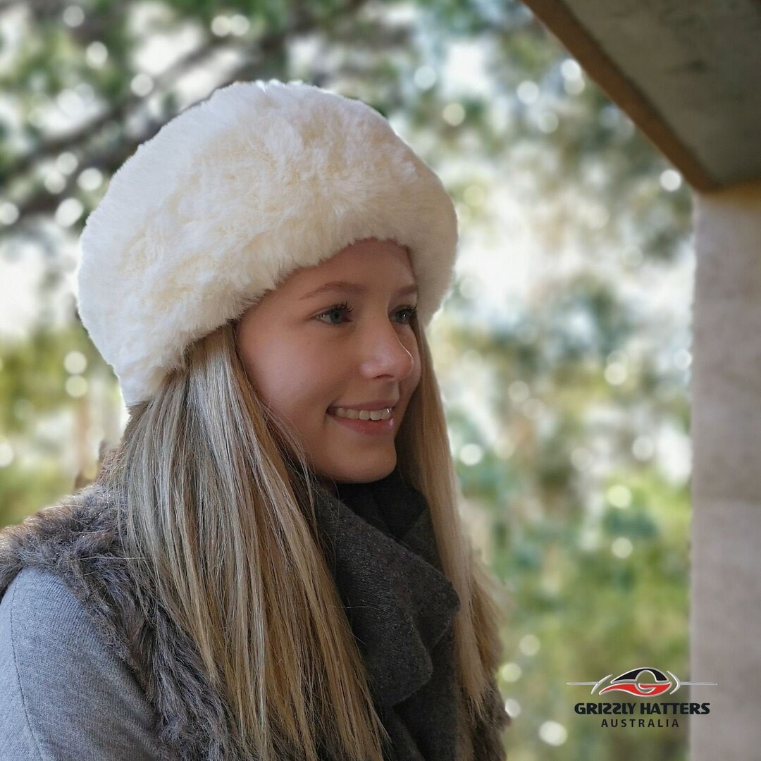 Elegant Cossack Hat in Gorgeous Ivory Cream Colour - Eco Friendly Faux ...