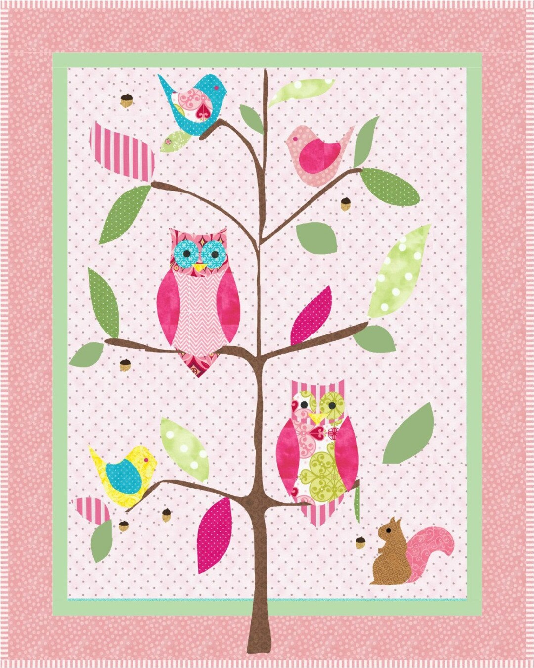 Sophies Pink Owl Quilt Pattern - Etsy