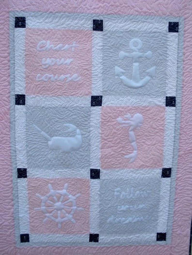 Nautical Baby Girl Quilt Pattern - Crib Size - Digital Download - Etsy