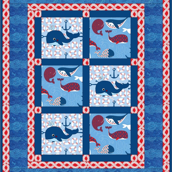 Whale Quilt Pattern - Etsy