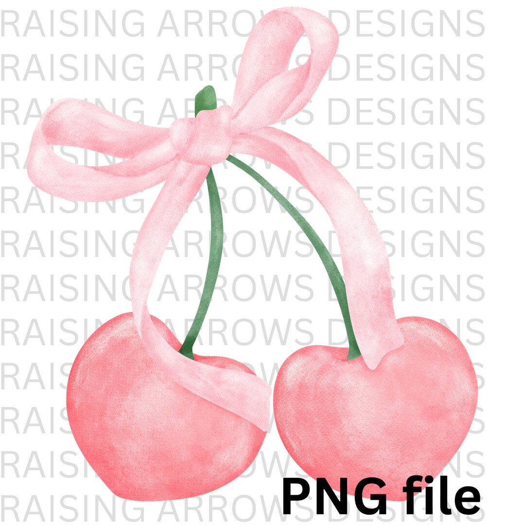 Trendy Cherry Png,soft Girl Era Png,pink Bow,aesthetic Png,ribbon ...