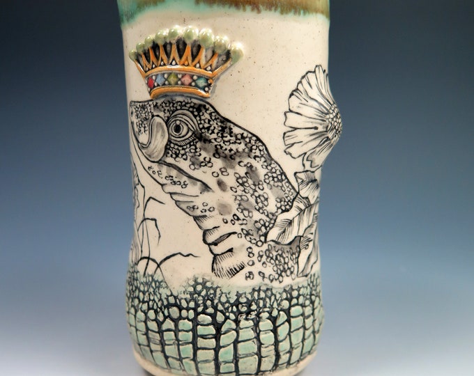 Lizard King Hand Crafted Pottery Tumbler, 16oz, Unique Ceramic Cups ...