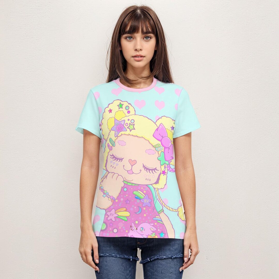 Decora Ruru Bear Pastel T-shirt | Harajuku Style | Kawaii Tshirt - Etsy