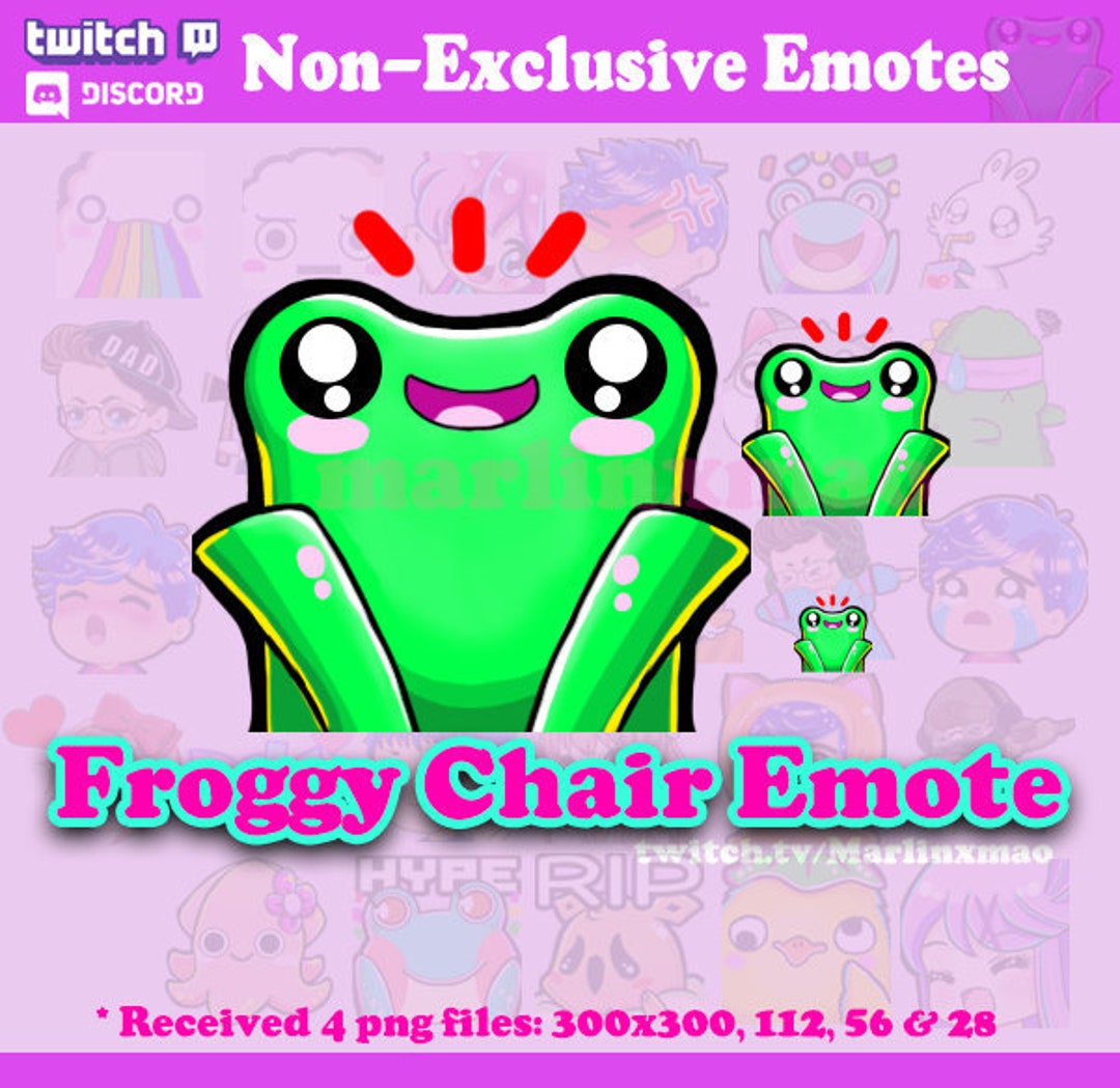 Twitch Discord Emote | Froggy Chair | Cute Emote | Kawaii Emote - Etsy