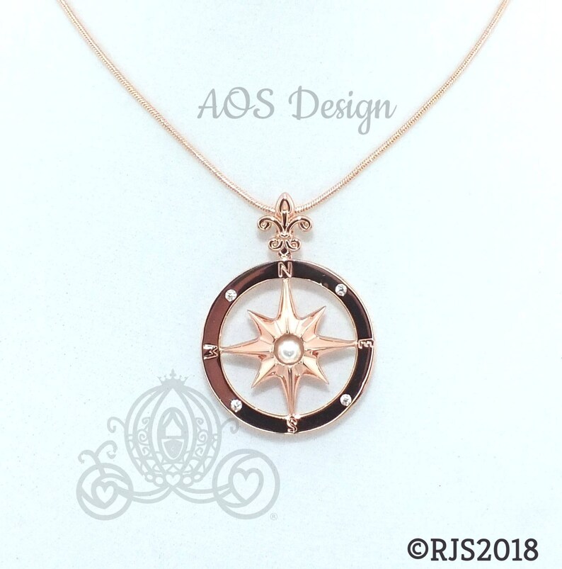 Pick A Pearl Compass Rose Cage Rose Gold Plated Locket Charm - Etsy