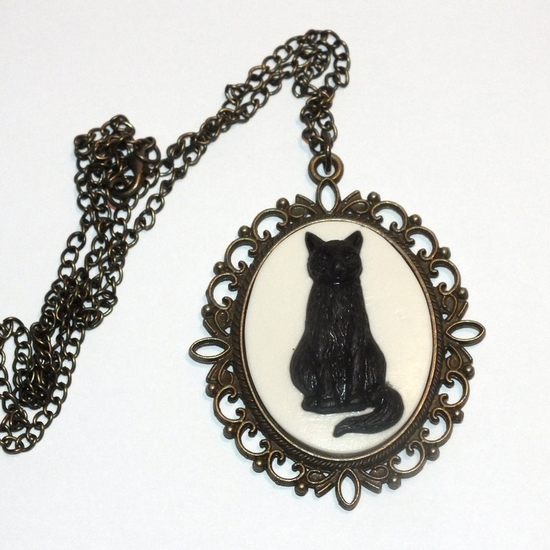 Cat Cameo Brooch - Etsy