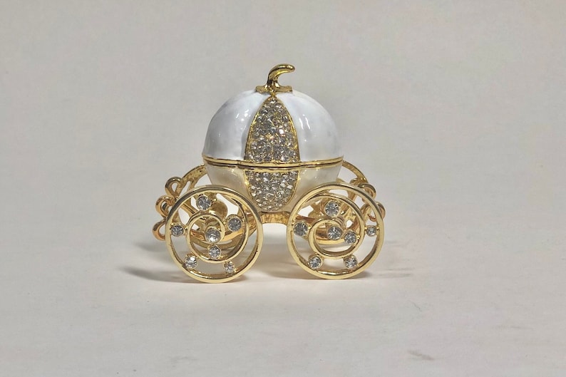 Pumpkin Cinderella Carriage Ring Box Trinket Jewelry Box - Etsy