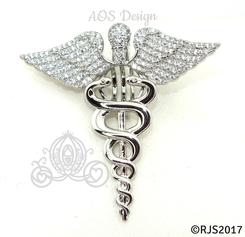 Nurse Caduceus Pearl Cage Pendant Necklace - Nursing Student Graduation ...