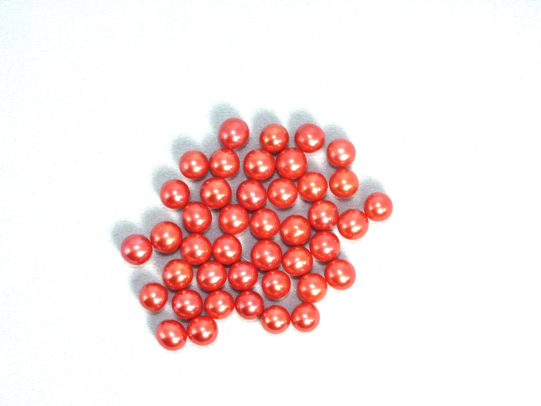 Bright Red Pearl Freshwater Loose Pearl Bright Red for Pearl Cages ...