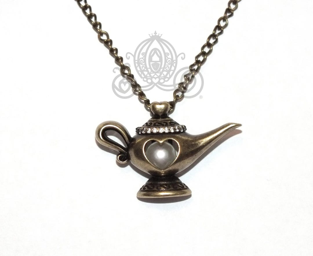 Princess Jasmine Aladdin Lamp Pearl Necklace Cage - Epcot Inspired ...
