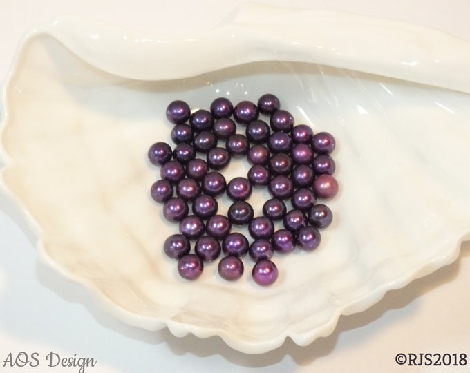 Splendid Dark Purple Pearl Necklace - Etsy