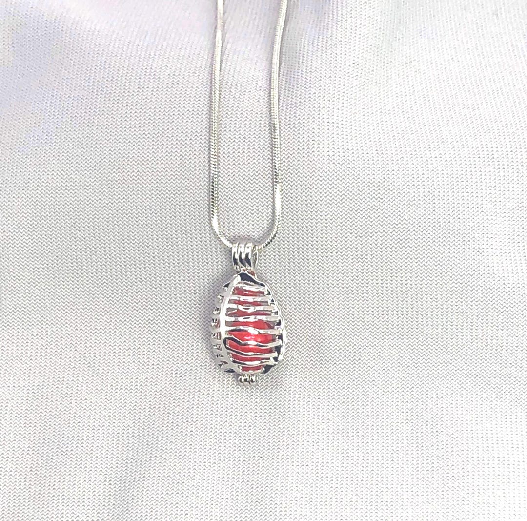 Gothic Macabre Jewelry - Bleeding Heart Pearl Cage Necklace - Etsy