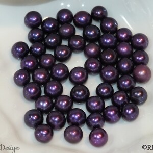 Purple Pearl Freshwater Cultured Loose Pearl Round Dark Purple for ...