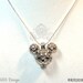 Mickey Head Hidden Mickey Necklace Scrollwork Pendant Silver Locket ...