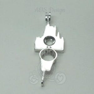 Cinderella Castle Pearl Cage Necklace 925 Sterling Silver Cage Silver ...