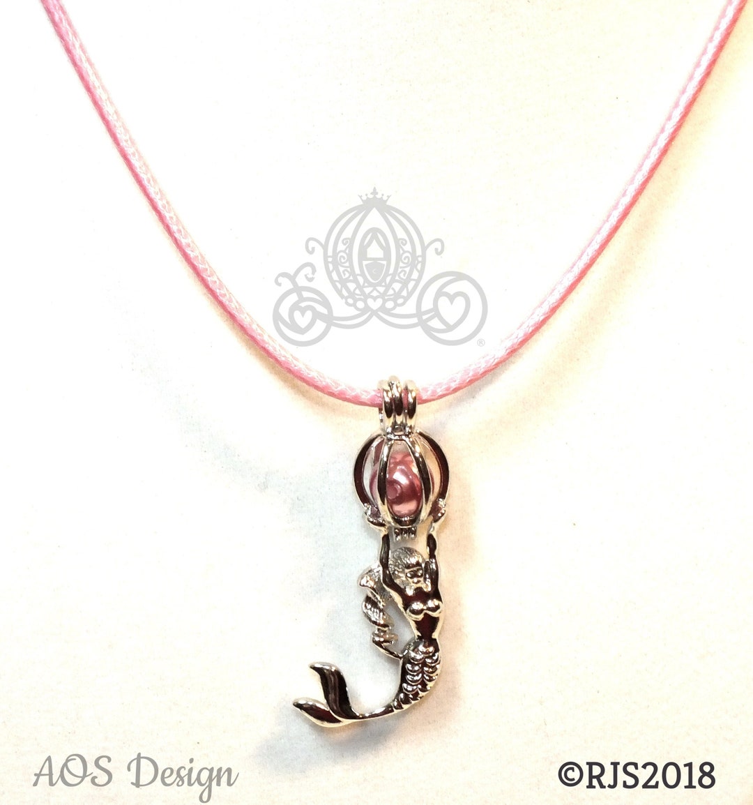 Mermaid Pearl Cage Locket Necklace Unique Birthday Present for Women ...