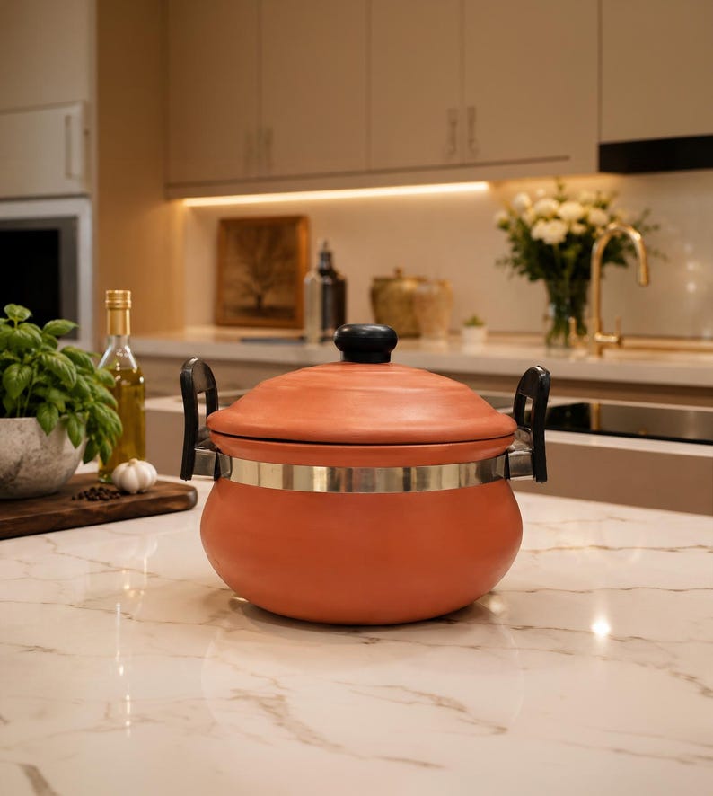Buy Handmade Terracotta Cooking Pot With Lid | Traditional Earthenware ...