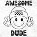 Awesome Dude Smiley Peace Signs Smiley Face Dude SVG PNG JPG Digital ...