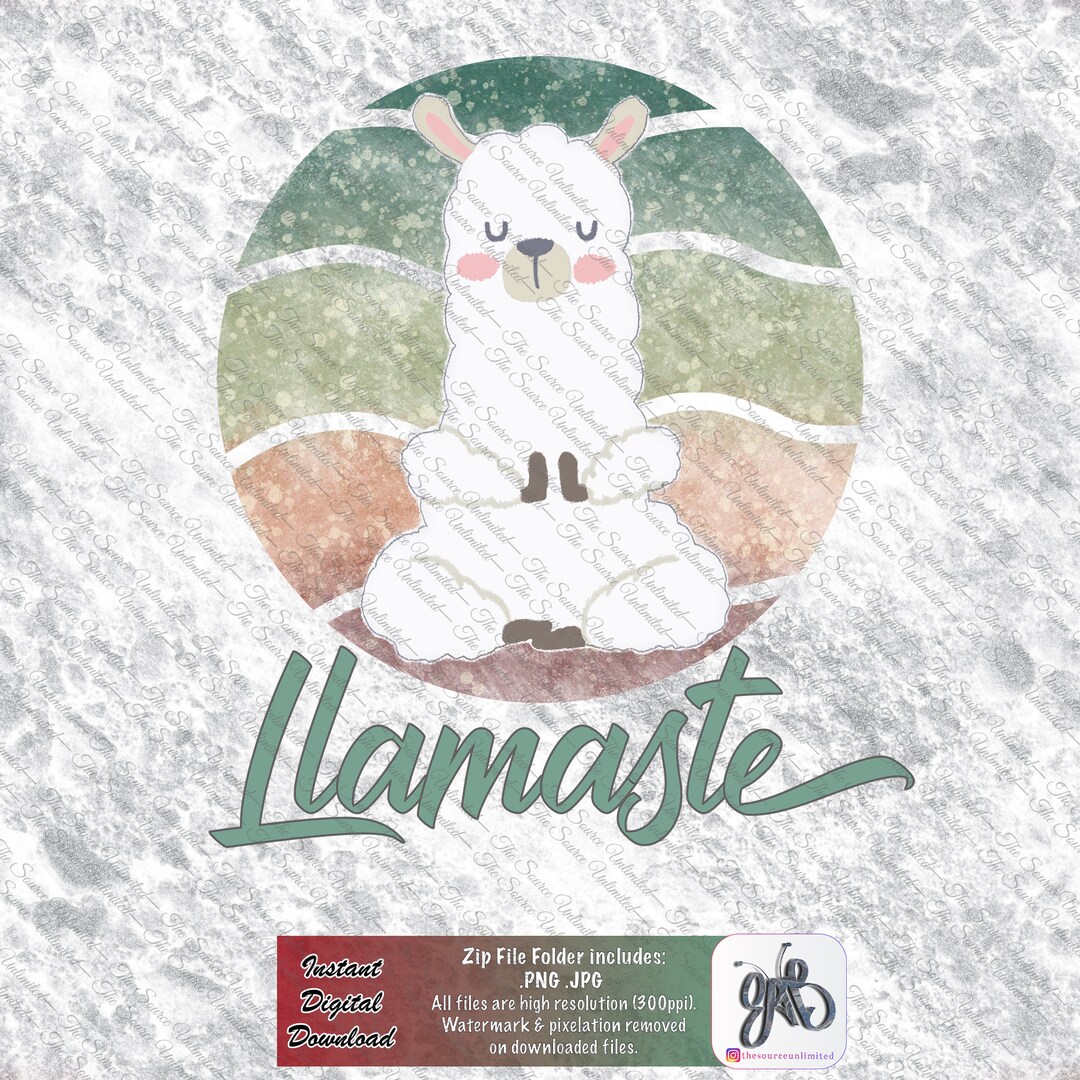 Llamaste Llama Design PNG JPG Digital Download - Etsy