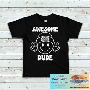 Awesome Dude Smiley Peace Signs Smiley Face Dude SVG PNG JPG Digital ...
