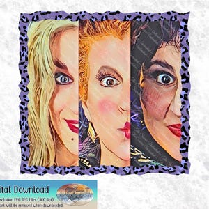 Hocus Pocus Inspired Sanderson Sisters Halloween Salem Witches Comic ...