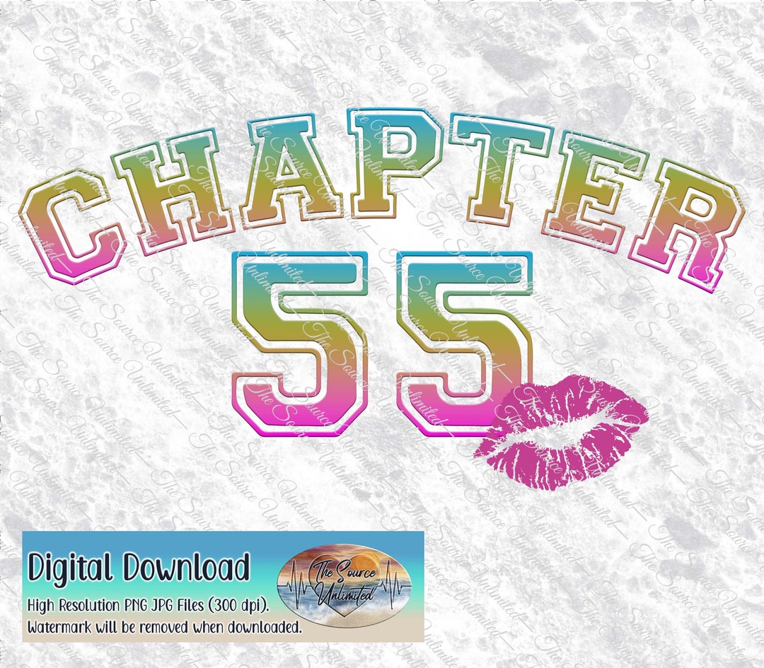 55th Birthday Chapter 55 Kiss Lips Milestone Birthday Anniversary ...