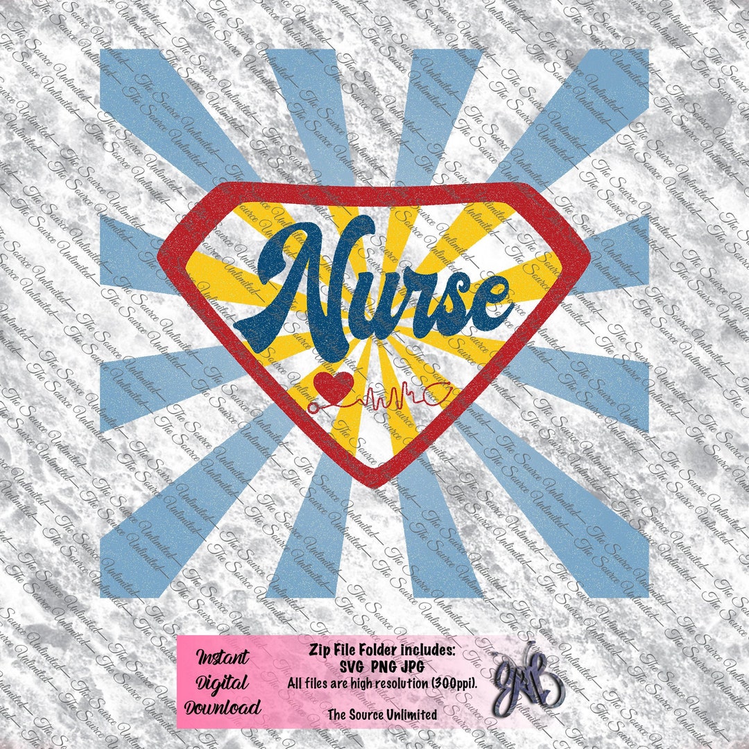 Nurse Super Hero Shield Design SVG PNG JPG Digital Download - Etsy UK