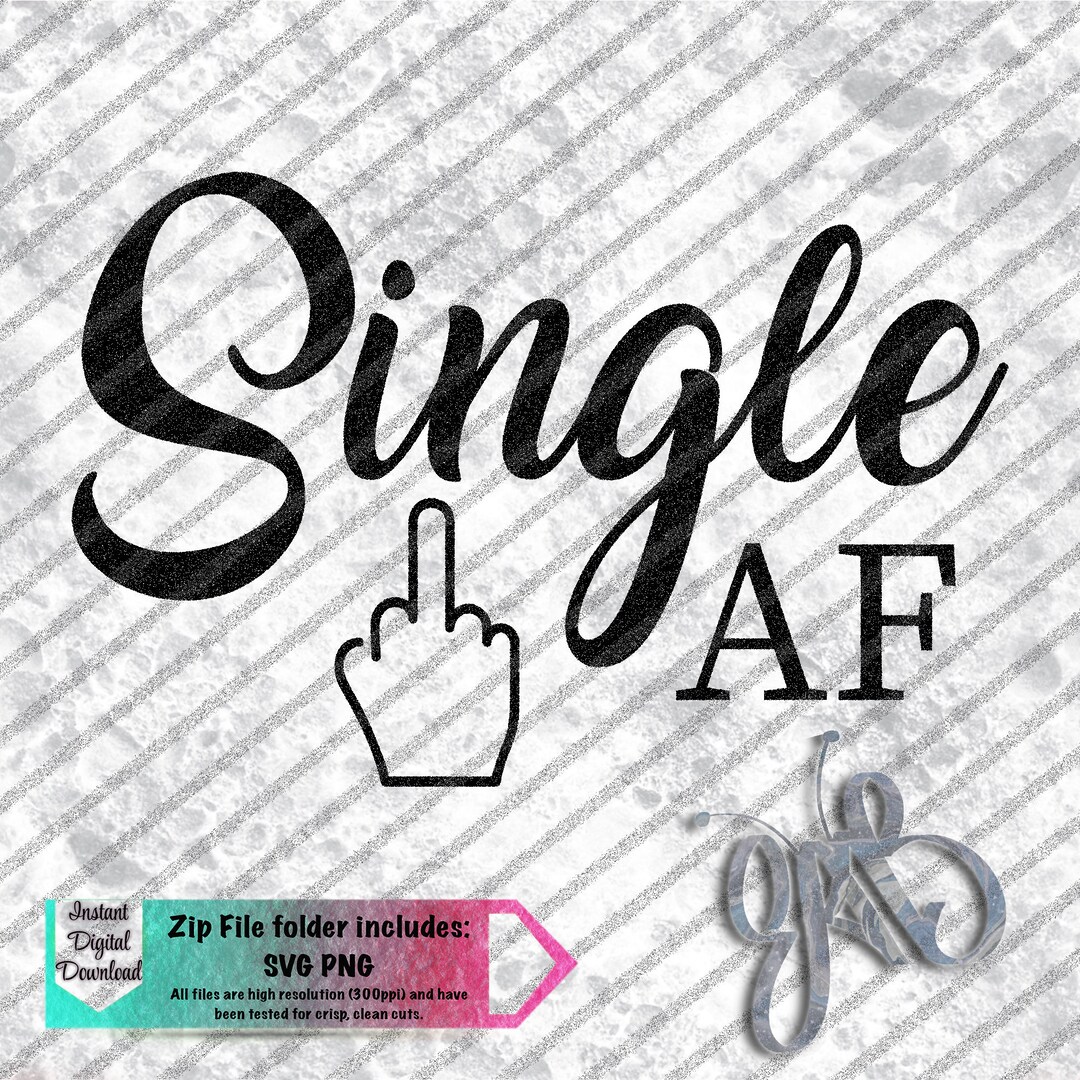 Single AF Middle Finger Design SVG PNG Digital Download - Etsy