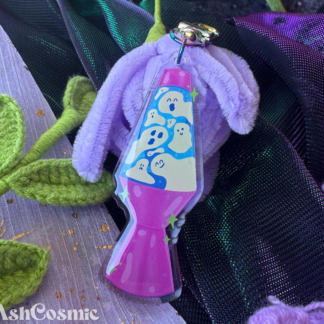 Lava Lamp Ghost Keychain - Etsy