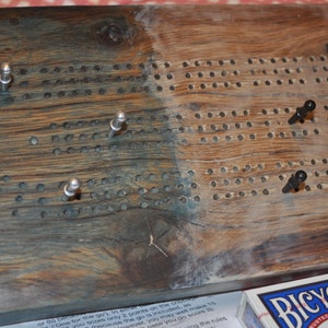 Cribbage Red, White, Blue , Red Oak Natural Slabs USA Made - Etsy