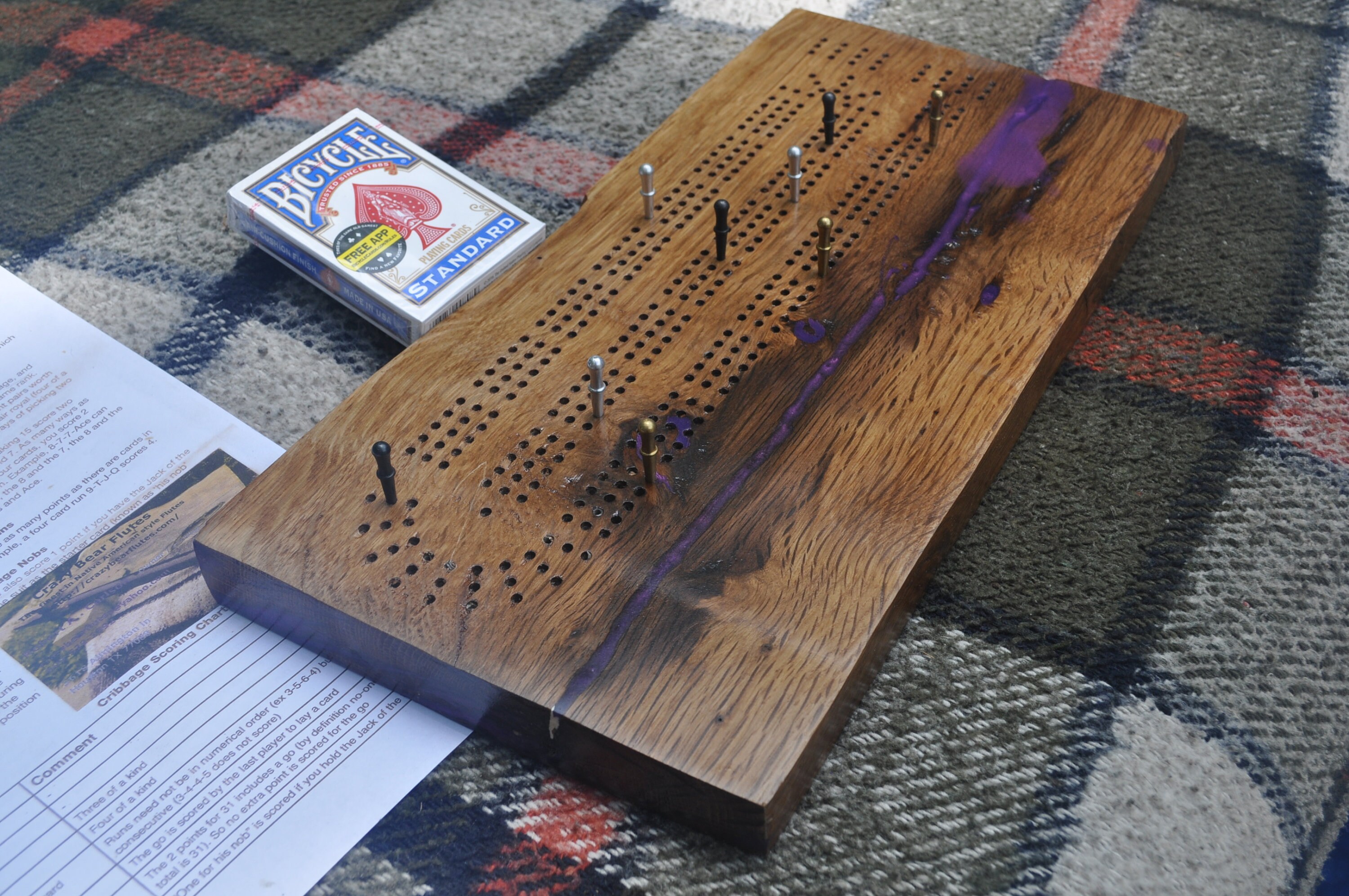 cribbage-board-american-made-oak-live-edge-3-lane-crazybearusa