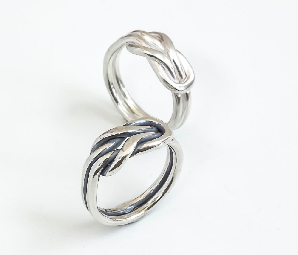 Sterling Silver Eternity Knot Ring: Handmade Promise Ring - Etsy