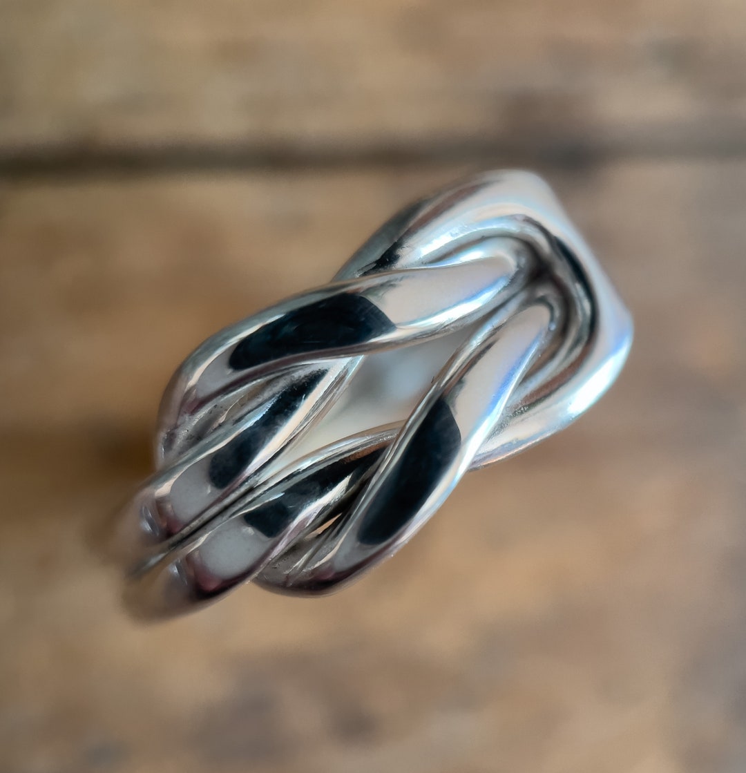 Sterling Silver Eternity Knot Ring: Handmade Promise Ring - Etsy