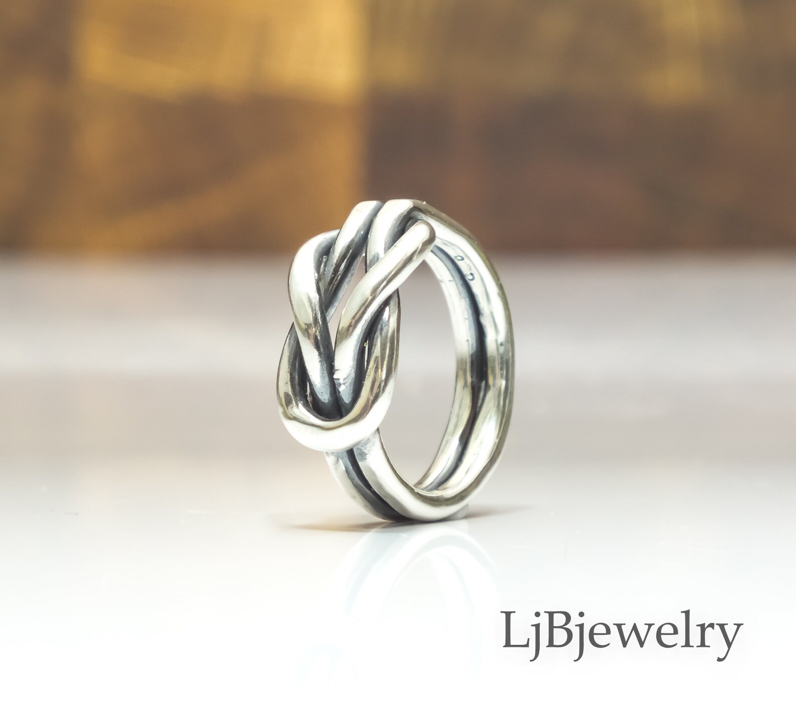 Sterling Silver Eternity Knot Ring: Handmade Promise Ring - Etsy