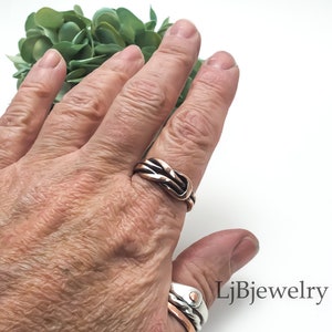Knot Ring, Copper Promise Ring, Copper Infinity Ring, Eternity Ring ...
