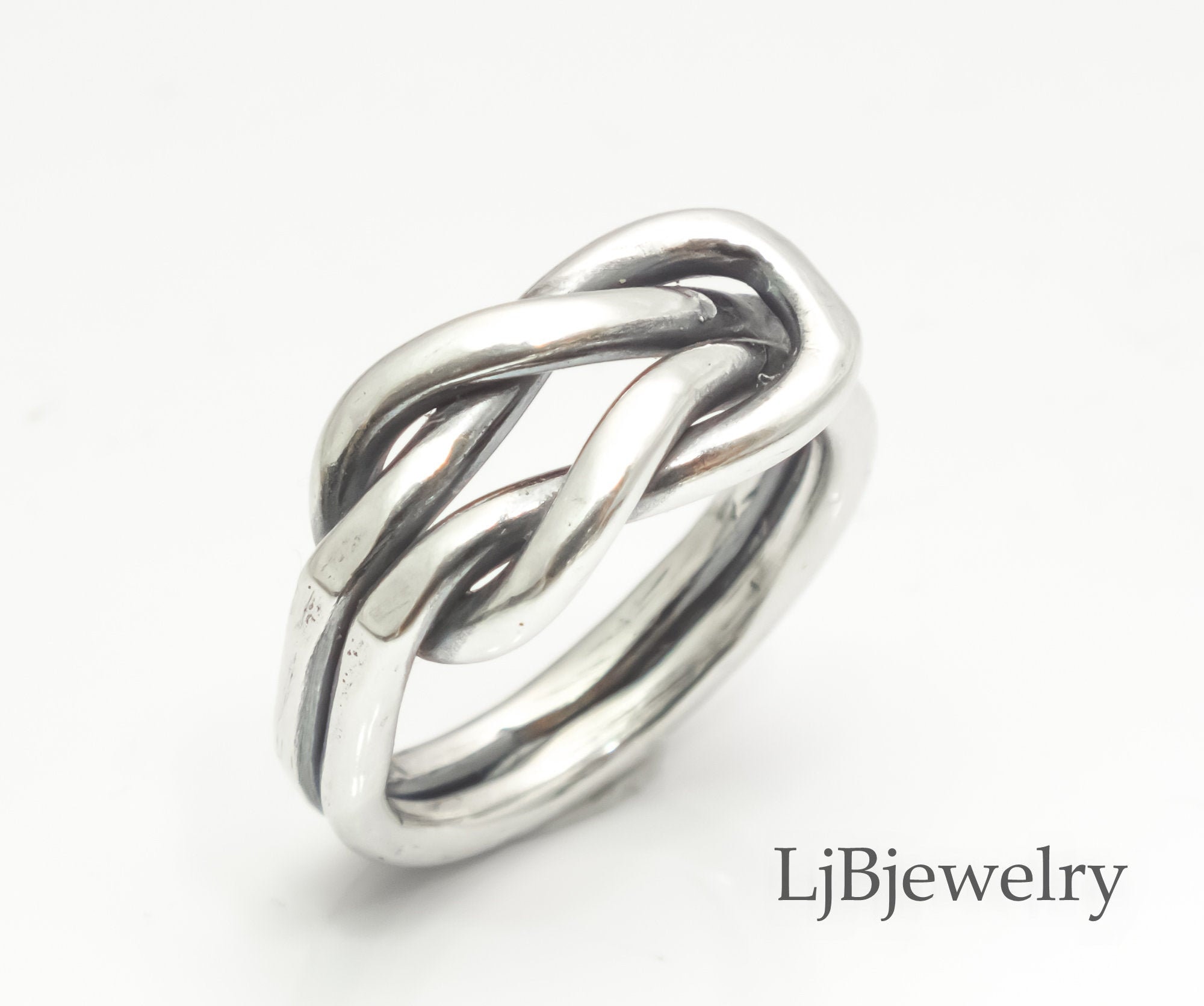Sterling Silver Eternity Knot Ring: Handmade Promise Ring - Etsy