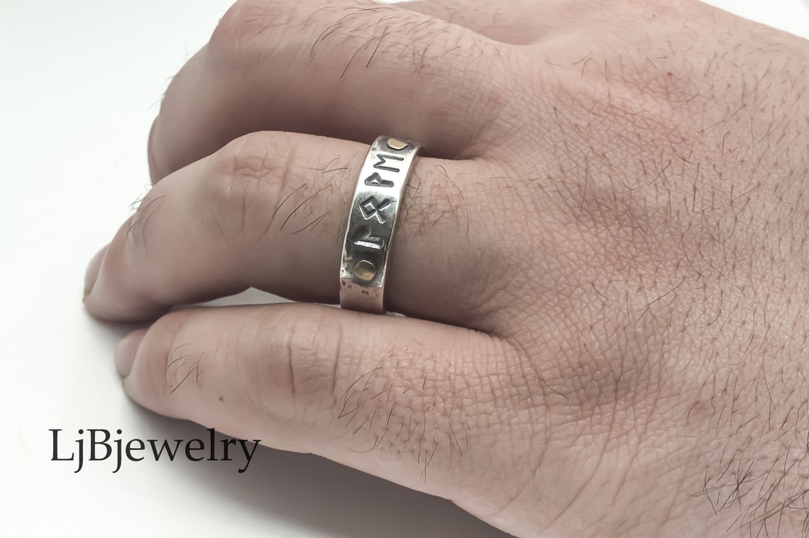 Personalized Viking Rune Ring for Men and Women Silver Rune - Etsy